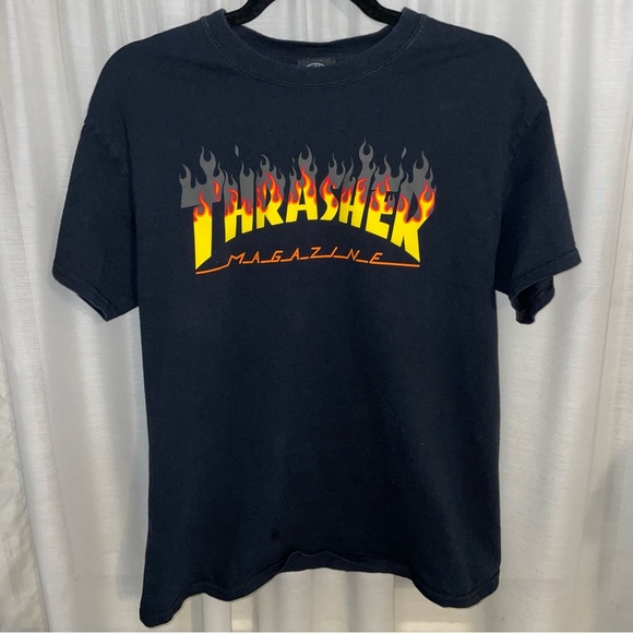 Tops | Thrasher Fire Logo Tee | Poshmark